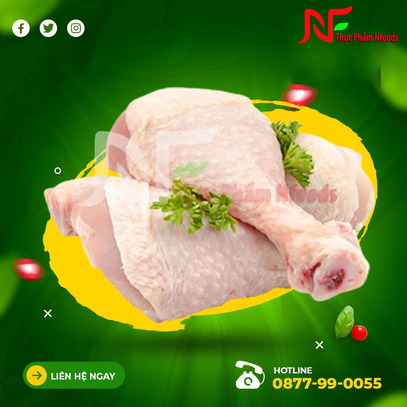 Đùi gà tỏi đông lạnh lớn